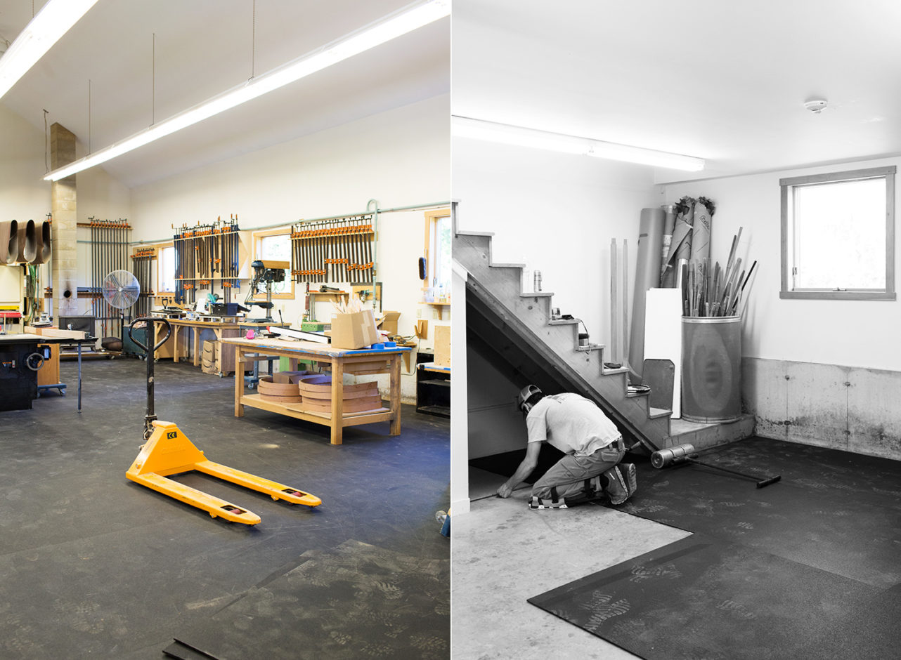 New Rubber Workshop Floors | Huston and Company
